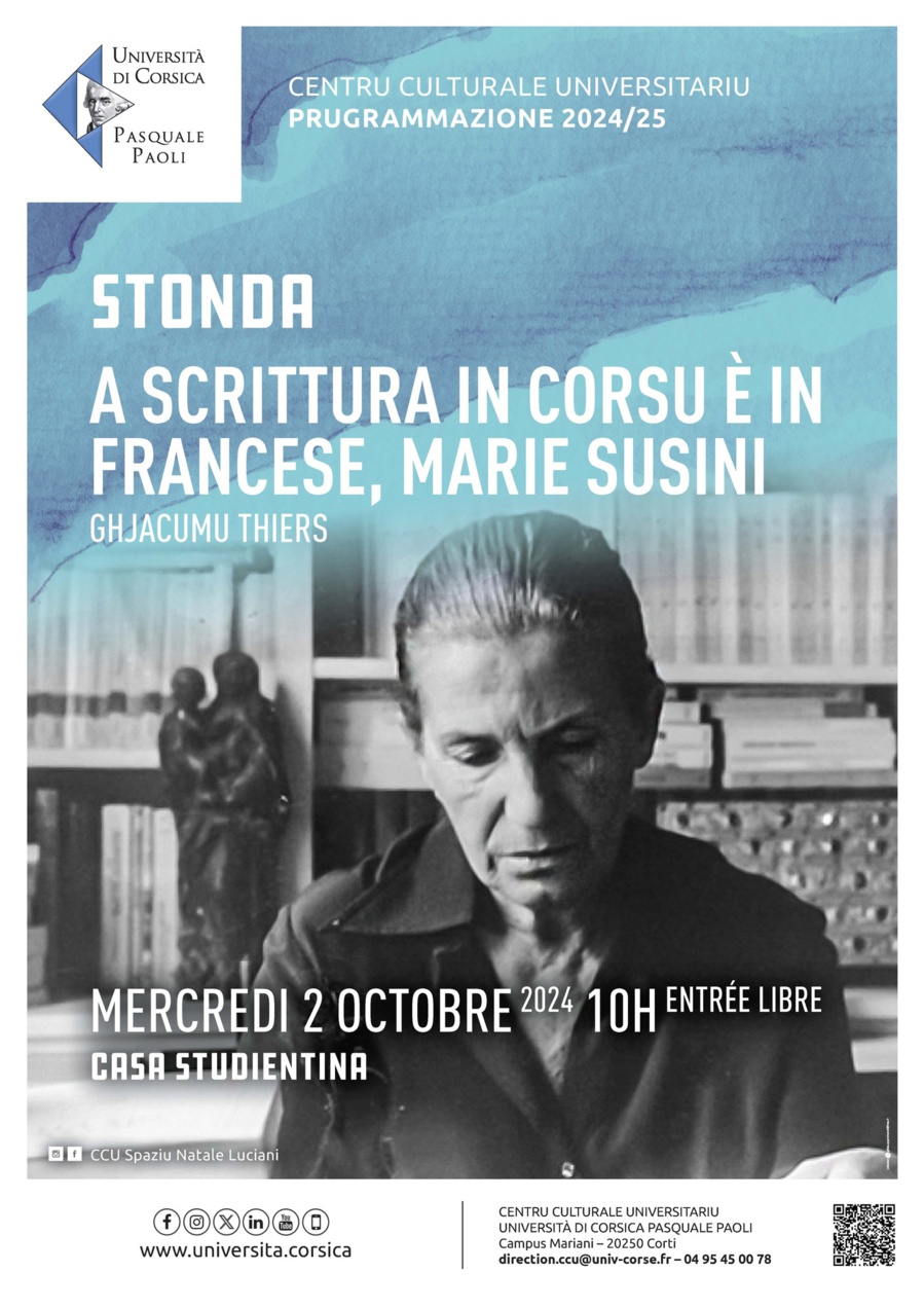 Stonda "A scrittura in corsu è in francese, Marie Susini", Ghjacumu ...