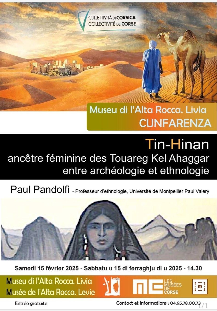 Conférence « Tin-Hinan, ancêtre féminine des Touareg Kel Ahaggar entre ...