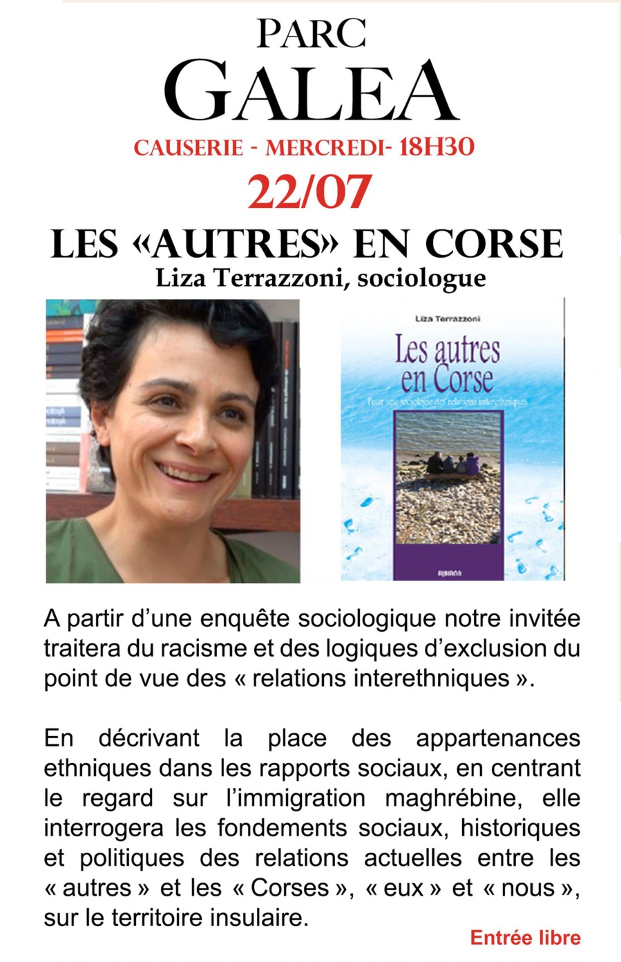 Les causeries champêtres : Les "Autres" en Corse avec la sociologue ...