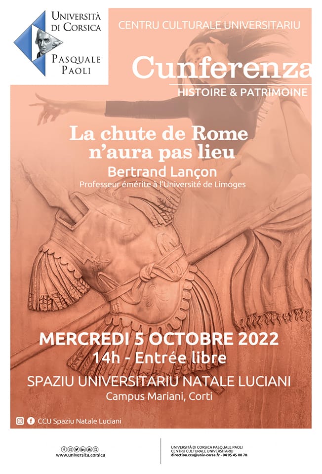 Conférence "La chute de Rome n'aura pas lieu" animée Bertrand Lançon ...