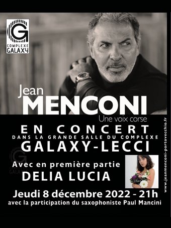 Jean Menconi en concert avec en 1ère partie Delia Lucia - Complexe ...