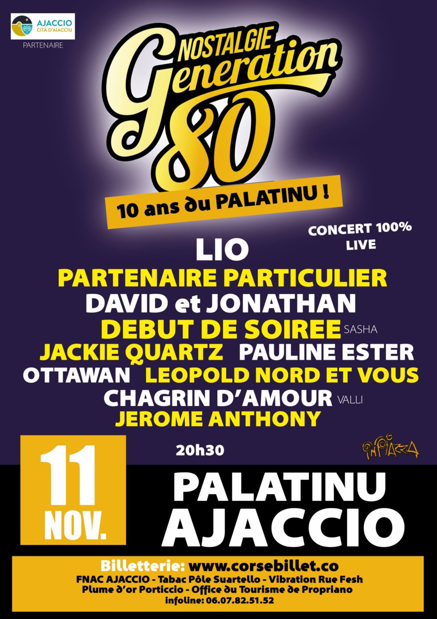 Concert - Nostalgie Generation 80 Saison 2 - U Palatinu - Aiacciu ...